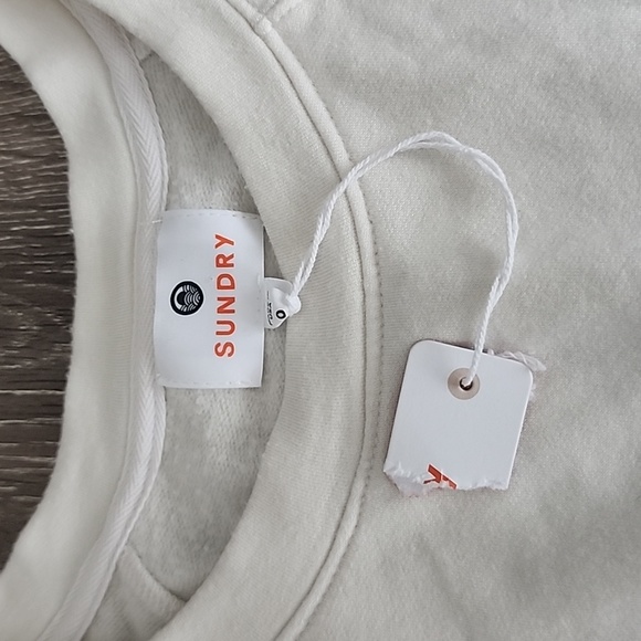 Sundry | Tops | New Sundry 2 Tone Stripe Sweatshirt In Bone | Poshmark